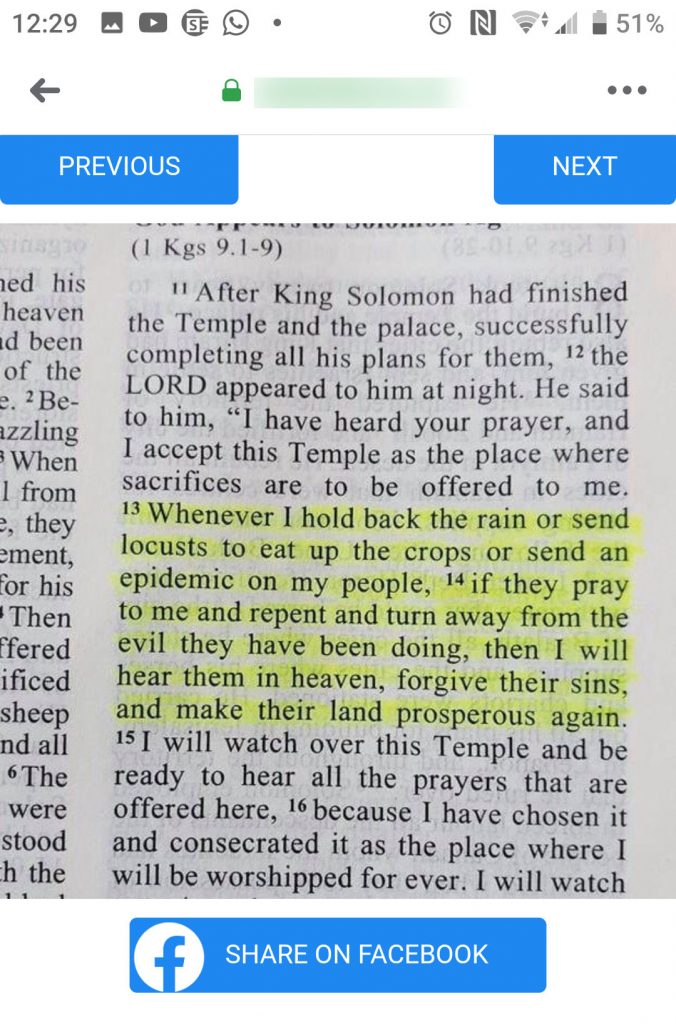 FAKE BIBLE QUOTE ABOUT EPIDEMICS ON SOCIAL MEDIA | Catholic Healing .com